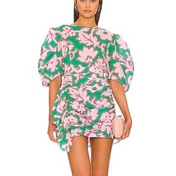 RHODE | Dresses | New 495 Rhode Pia Shirred Mini Dress In Take It Easy ...